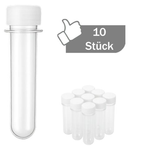 BURI 10x Petlinge mit weißem Deckel Geocaching Behälter 12cm x Ø2,3cm ...