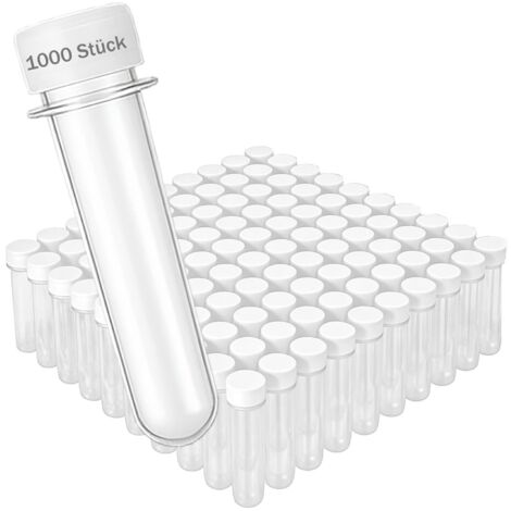 BURI 1000x Petlinge mit weißem Deckel Geocaching Behälter 12cm x Ø2,3cm ...