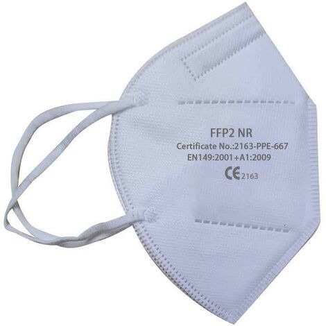 50 x FFP2 NR Mundschutz weiß Feinstaubmaske CE2163