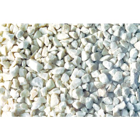 Marmorsplitt 25kg 9-12mm Zierkies weiss Naturstein Kies Gartendekoration