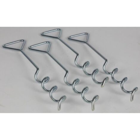 24 x Bodenanker verzinkt 8-teilig mit Spanngurten Erdnägel Erdanker ...