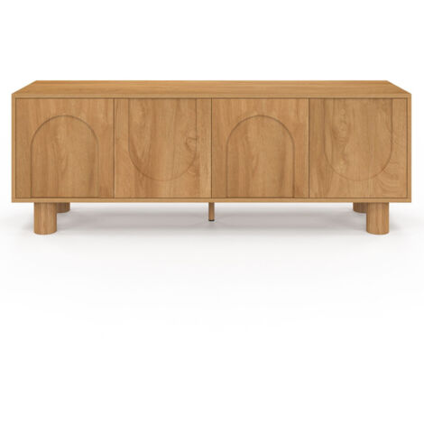Meuble TV 140 cm ARCHIE 4 portes design arche effet bois
