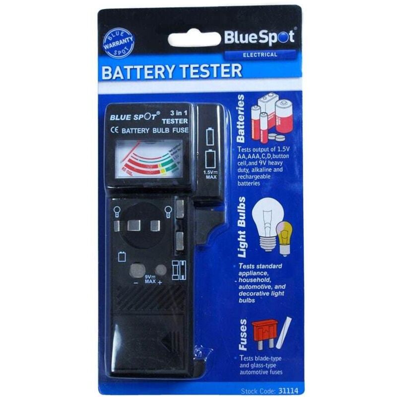 Blue Spot Tools Battery Bulb and Fuse Tester