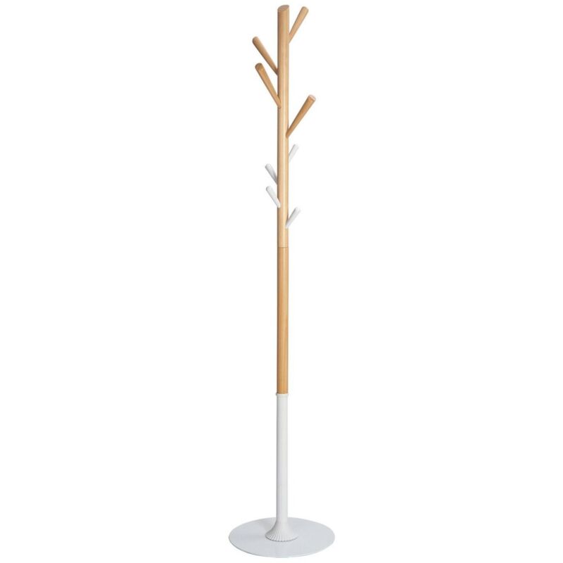 Alba Tree Coat Stand Natural Wood/White