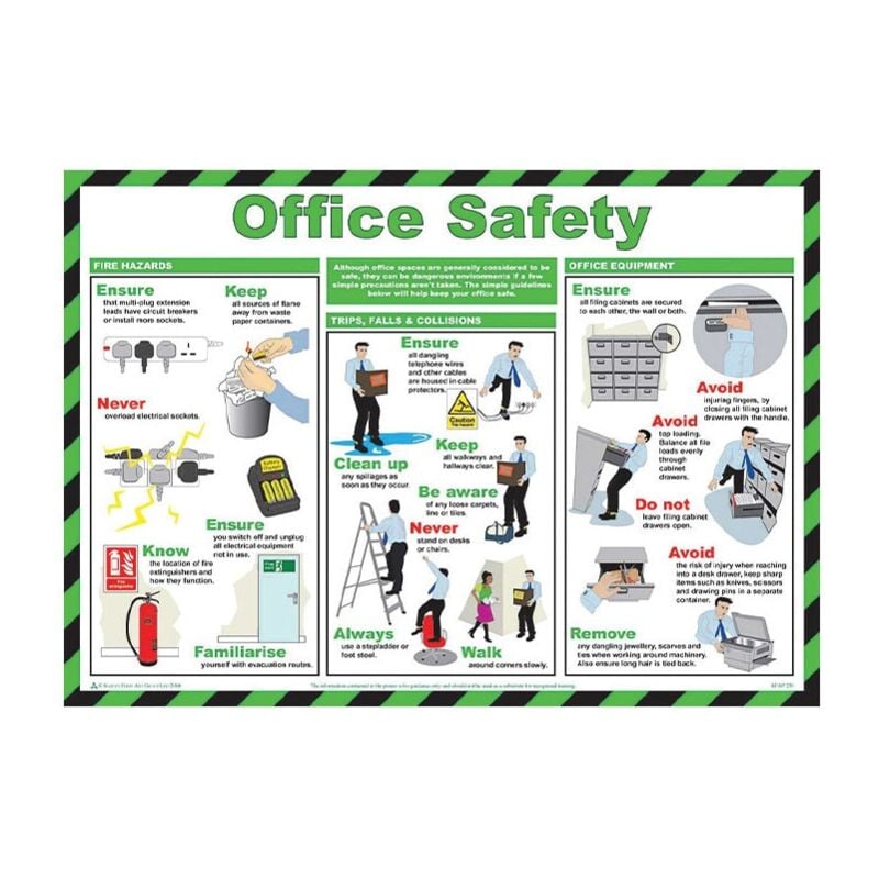 Sitesafe Office Safety Poster Laminated (590 x 420mm)