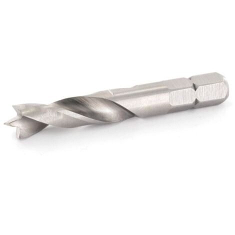 FAMAG 5mm HSS-Ground Brad Point Drill Bit 1/4" Hex Shank Short, 1596050