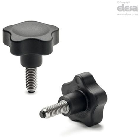 ELESA Solid lobe knob-VC.692/25 SST-p-M5x25-PB