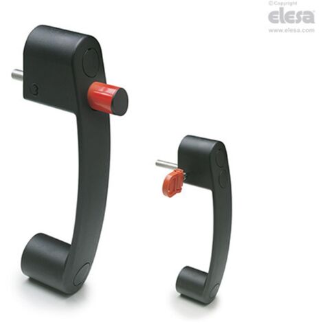 ELESA EBR-CH Handle with safety locking device Technopolymer EBR.150-CH ...