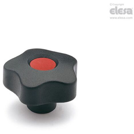 ELESA Lobe knob-VCT.40-SST-M8-C6 Red
