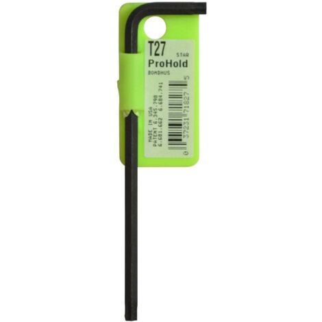 Bondhus T27 TORX ProHold Long Series Hex Key, TX27, 71827