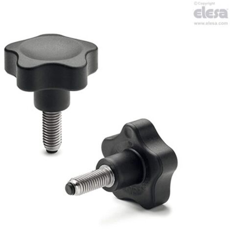 ELESA Solid lobe knob-VC.692/40-SST-p-M8x20-PO