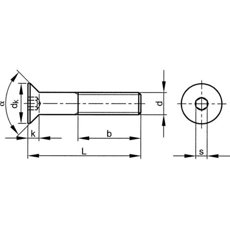 Qualfast M5X25 Socket Countersunk Head Screw A4- you get 5