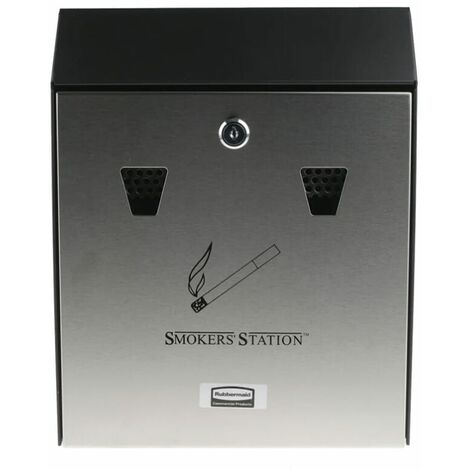 Rubbermaid Smokers Station Ash Bin Galvanised Steel
