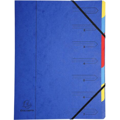 Exacompta Exacompta Multipart File Manilla A4 7 Part 400gsm Blue