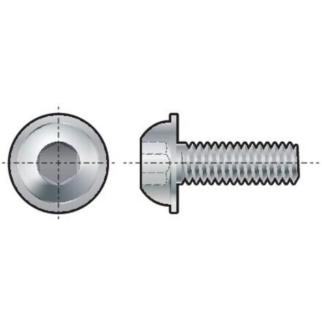 Qualfast M8X16 Socket Button Head Screw Flanged BZP (GR-10.9)- you get 5