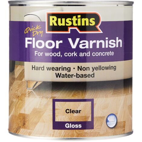 Rustins Quick Dry Floor Varnish Gloss 1 litre RUSQDFVG1L