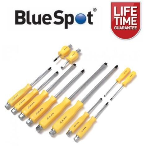 Blue Spot Tools 12 Piece Hex Bolster Screwdriver Set