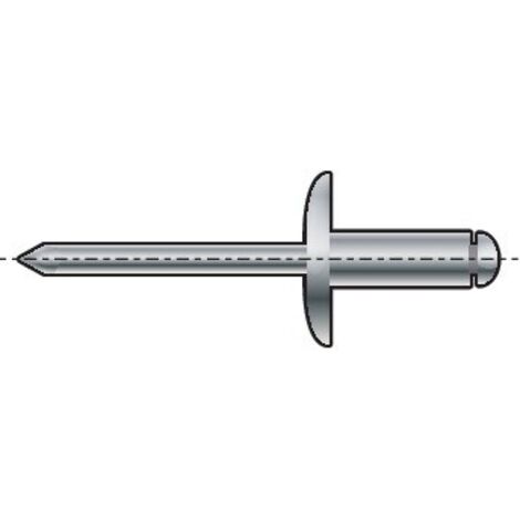 Qualfast 4.0X16MM Aluminium Large Head Rivet (Box 25)