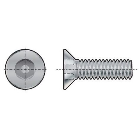 Qualfast M4X10 A2 St/St Pin Hex Countersunk M/C Screw- you get 6