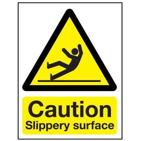 Sitesafe Slippery Surface Vinyl Caution Sign - 148 x 210mm
