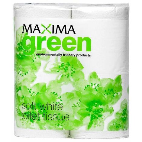 Maxima Maxima Green Toilet Tissue Recycled 2 Ply 320 Sheet White (Pack 36)
