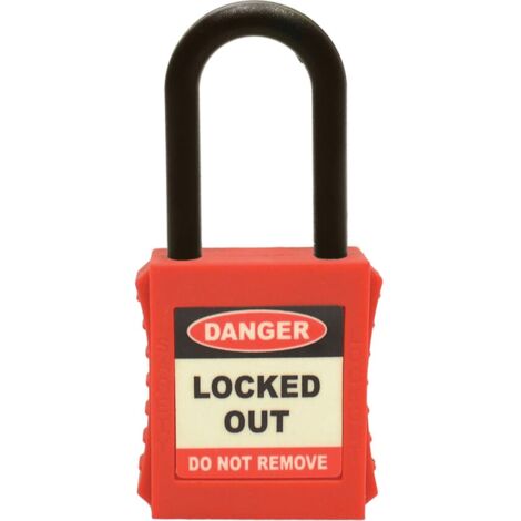 Matlock Safety Red Nylon Key Padlock
