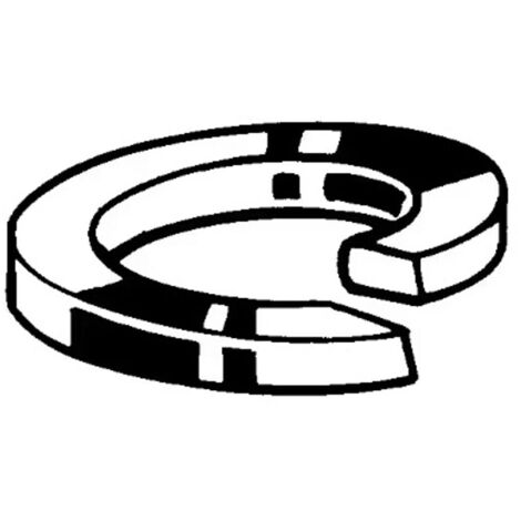 Qualfast M5 Rectangular Single Coil Spring Washer - Zinc & Yellow DI ...