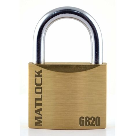 Matlock Slimline Brass Key Padlock - 20mm