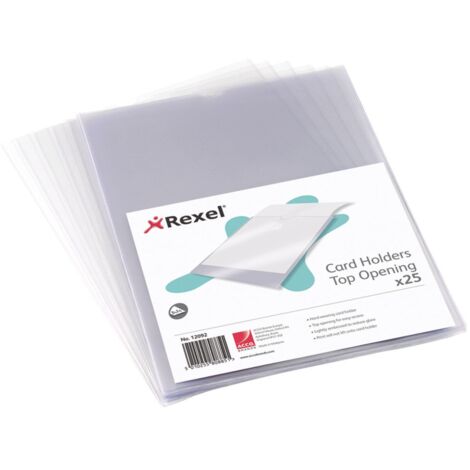 Rexel Nyrex Card Holder Polypropylene A4 Top Opening Clear (Pack 25) 12081