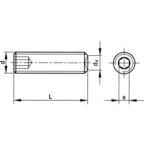Qualfast M6X8 Socket Set Screw - Plain Cup A4- you get 10