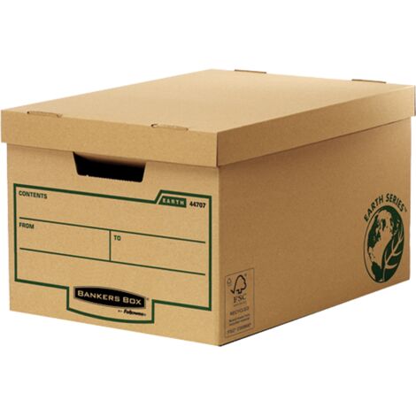 Bankers Box Fellowes Earth Series Large Storage Box Board Brown (Pack ...