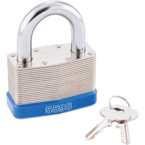 Matlock Laminated Steel Key Padlock - 65mm
