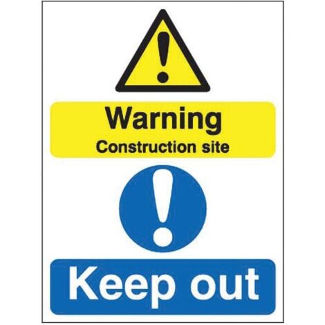 Sitesafe Warning Construction Site Keep 400 x 300mm Rigid