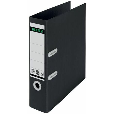 Leitz 180 Recycled Lever Arch File A4 80mm Black (Pack of 10) 10180095