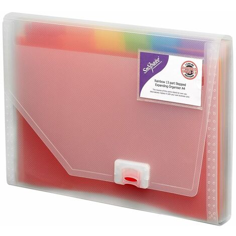 Snopake Rainbow Expanding Organiser A4 15768