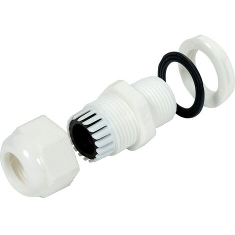 HellermannTyton Cable Glands White Nylon, with M16 Thread, Pack of 10