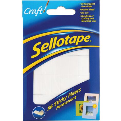 Sellotape Sticky Fixers Double-sided Foam Pads, Pack of 56