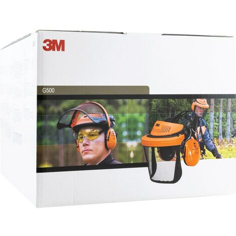 3M Peltor G500 Forestry Headgear Visor & Optime I Ear Muff
