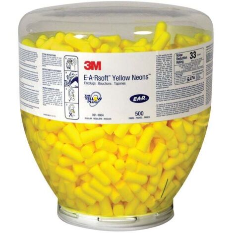 3M E-A-R Soft Yellow Neons Refill Bottle (Pack of 500) PD-01-002