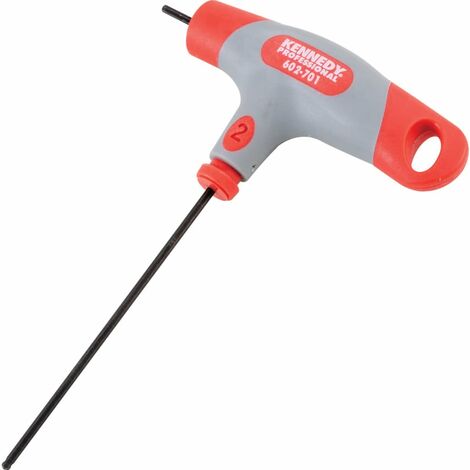 Kennedy T-handled Hexagon Key Ball Driver 2mm x 130mm