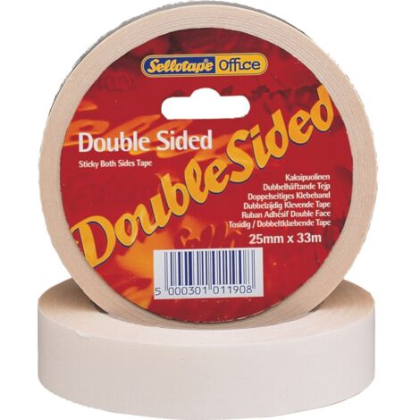 Sellotape 25116 Clear Double-sided Tape - 25mm x 33m