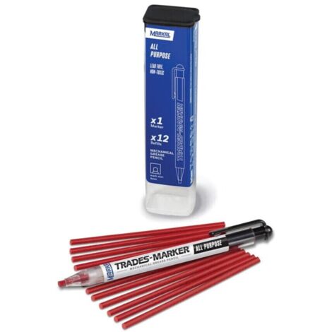 Markal Trades Marker Starter Red (Pack-12)