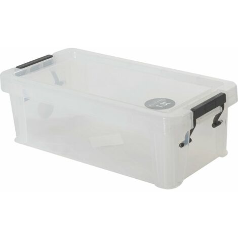 Whitefurze Allstore 1.3LTR 230X110X80MM Storage Box with Lid