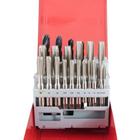 Sherwood HSS Combination Drill & BSW Tap Set - 3/16" - 1/2" - 24 Pieces