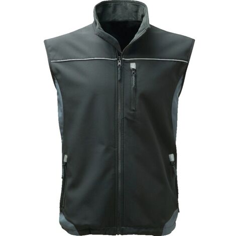 Sitesafe Mens Soft-shell Gillet Black Medium
