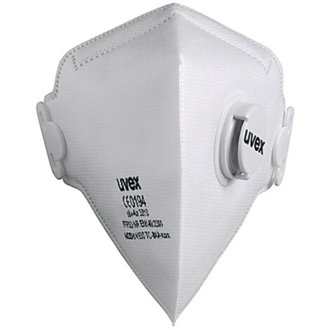 uvex 8733-310 FFP3 Fold Flat Valved Respirator, Pack of 15