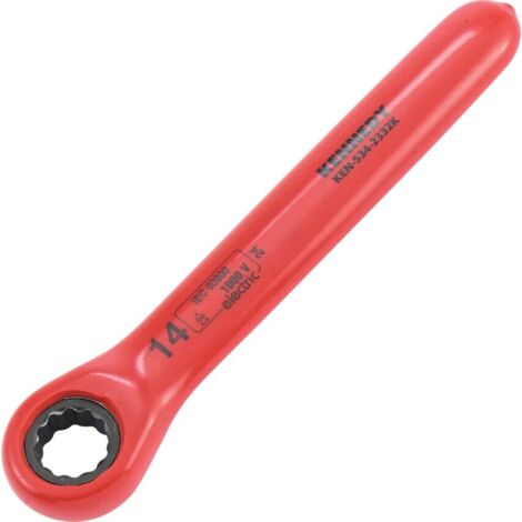 Kennedy 14mm Insulated Ratchet Ring Spanner Double Triangle 1000 V