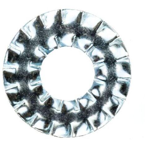Qualfast M8 Type-DD NF Internal/External Serrated Lock Washer - BZP- you get 10