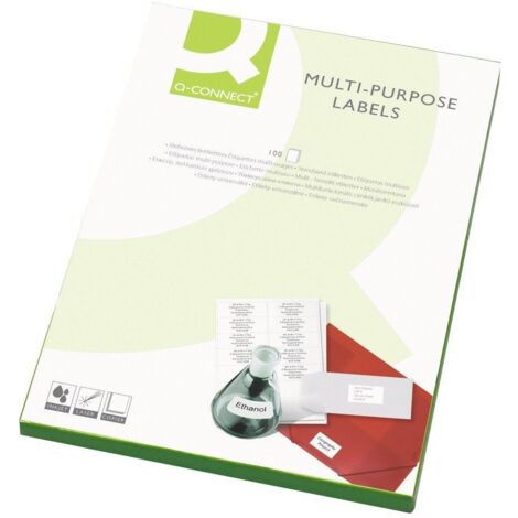 Qconnect KF26051 Multi-purpose Labels 63.5X38 White (Pack-100)