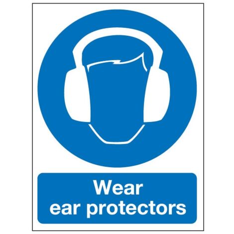 Sitesafe Wear Ear Protectors Vinyl Sign - 150 x 200mm